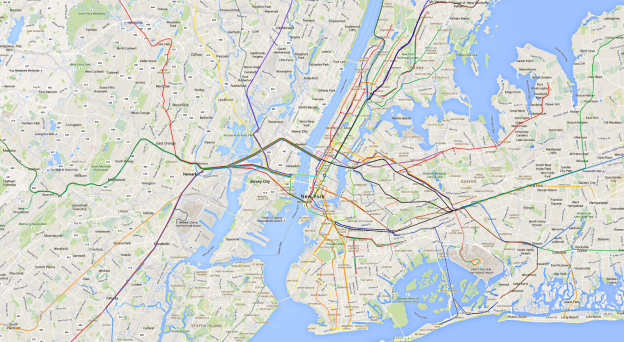 NYC transit map | Andrew's website